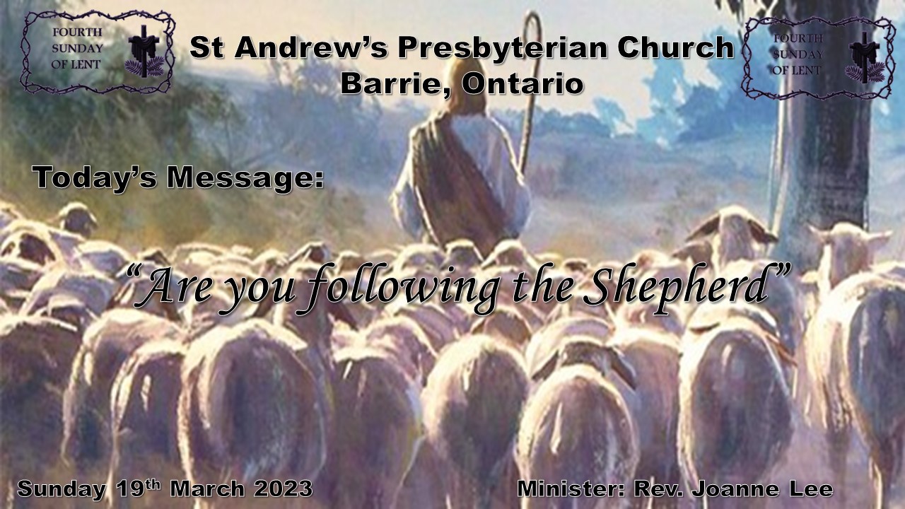 "Are you following the Shepherd" - St. Andrew's Presbyterian Church